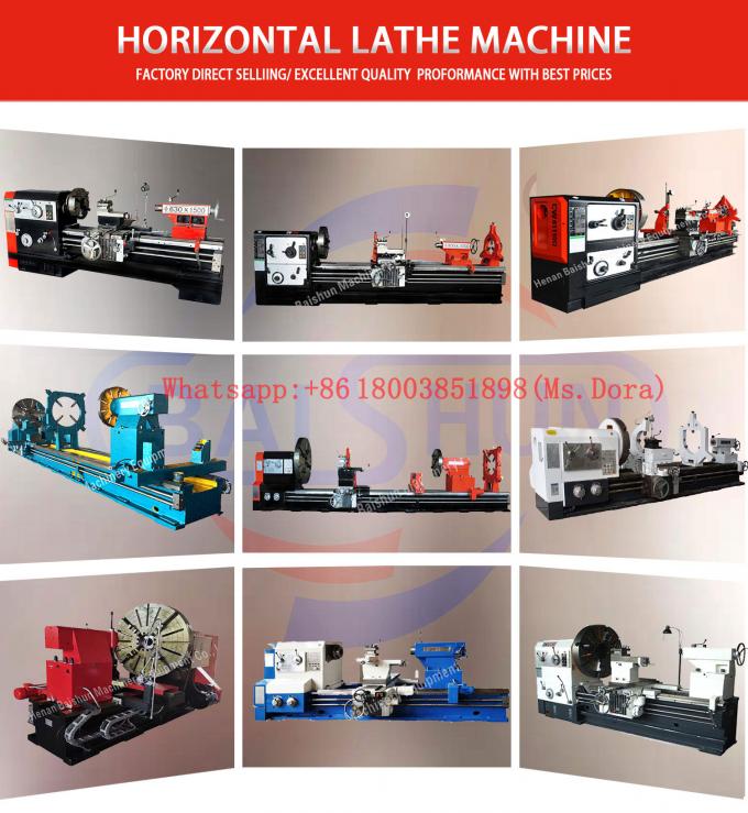 Big Spindle Bore 105mm Horizontal Manual Lathe Machine 6 Meter ...