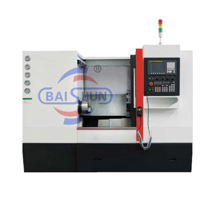 Multi Spindle Slant Bed CNC Lathe Machine 2 Axis 500mm 8 Tool Station ...